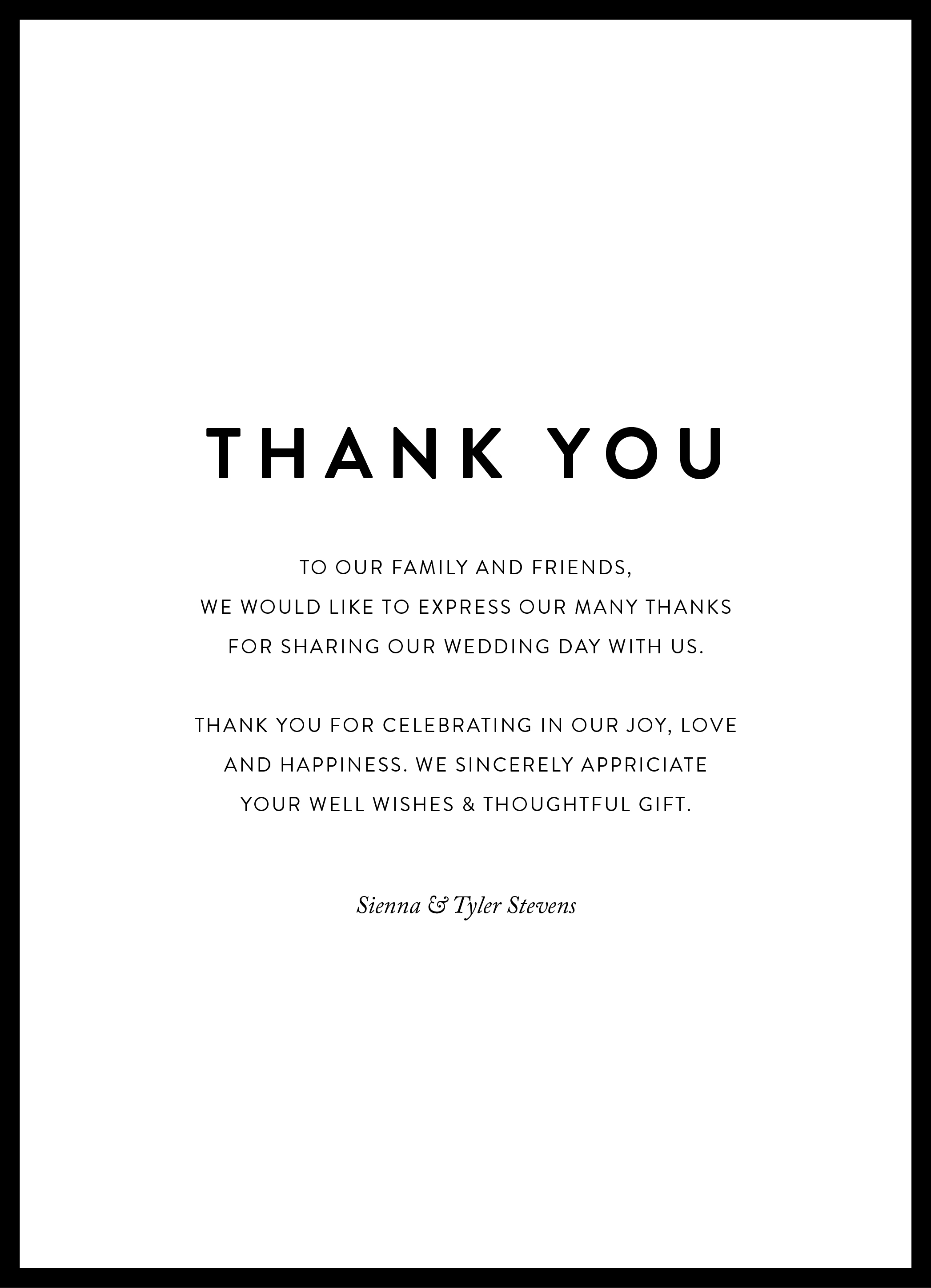 Appreciation simple wedding thank you card wording 60 photos ...