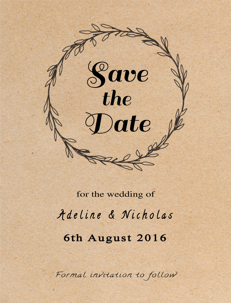 Rustic | Digital Printing | Save The Date