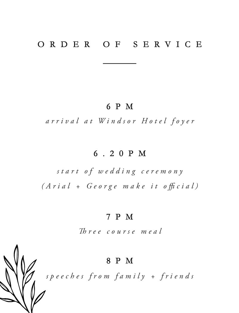 Luna | Digital Printing | Wedding Programs