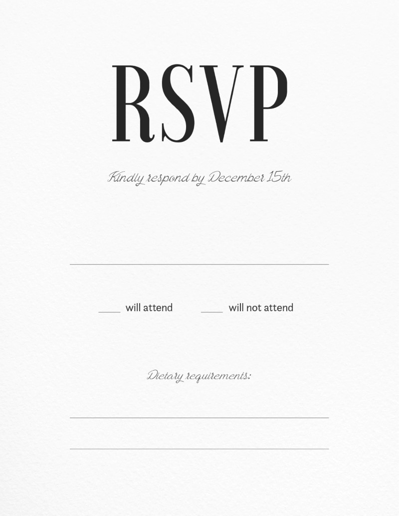 Paper Plane | Letterpress | RSVP Cards