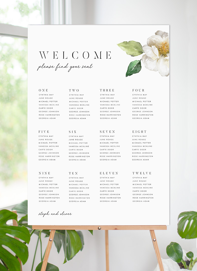 Rose Garden Seating Chart