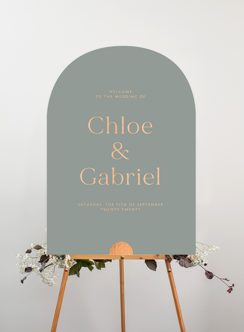 Oliva | Vinyl Foil | Wedding Welcome Sign